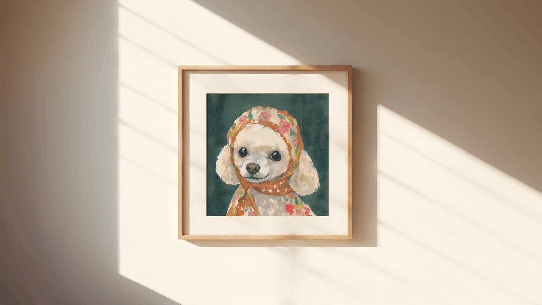 Poodle Babushka, Poodle Dog Art, Poodle Giftful, Dog Poodle Gifts ...