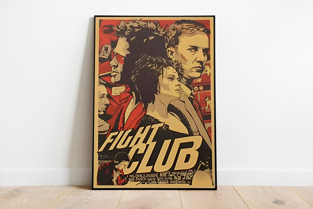Fight Club Poster Tyler Durden Hero Art Movie Wall Decor - Etsy