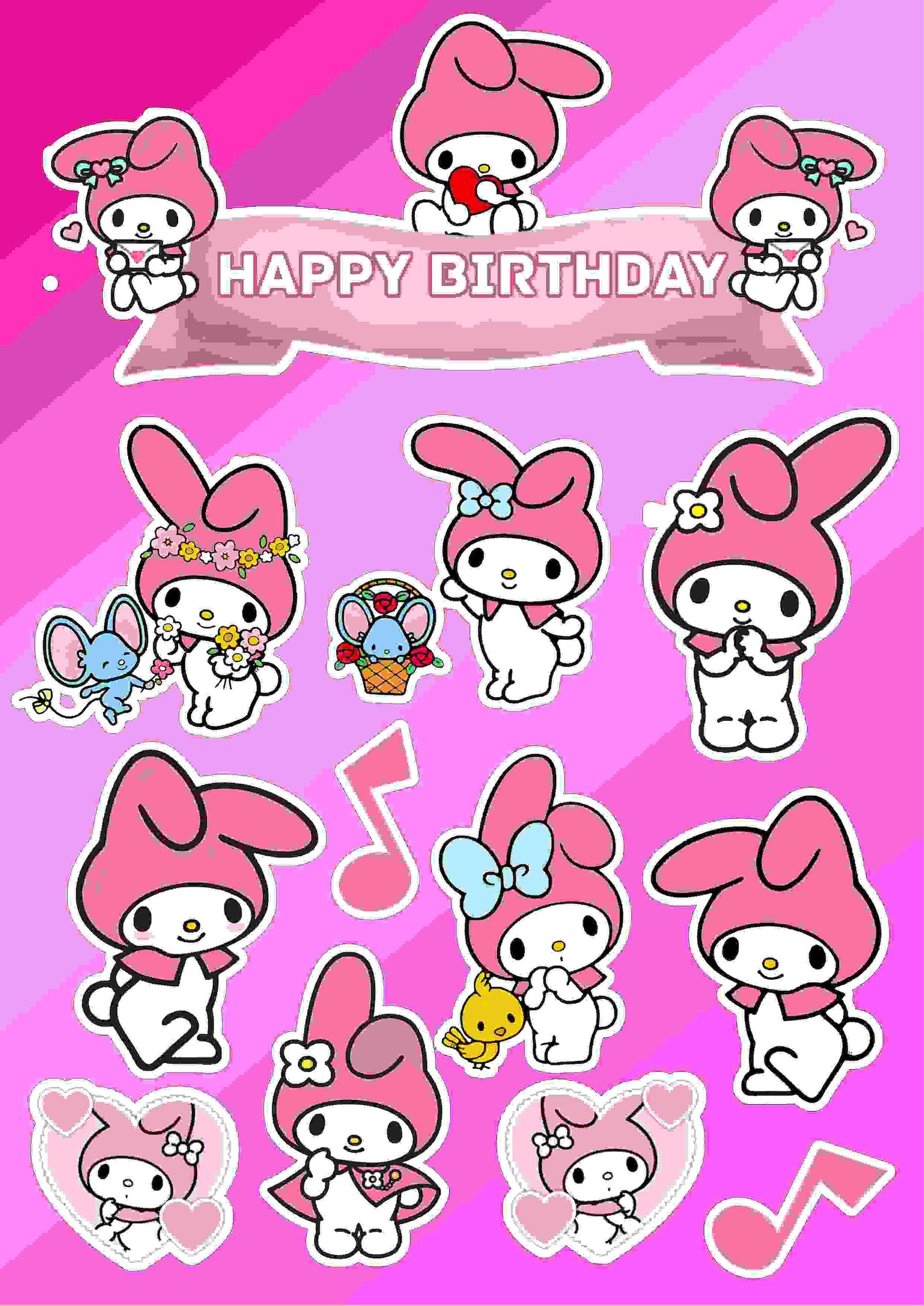 Melody Cake Topper DIY PRINTABLE - Etsy