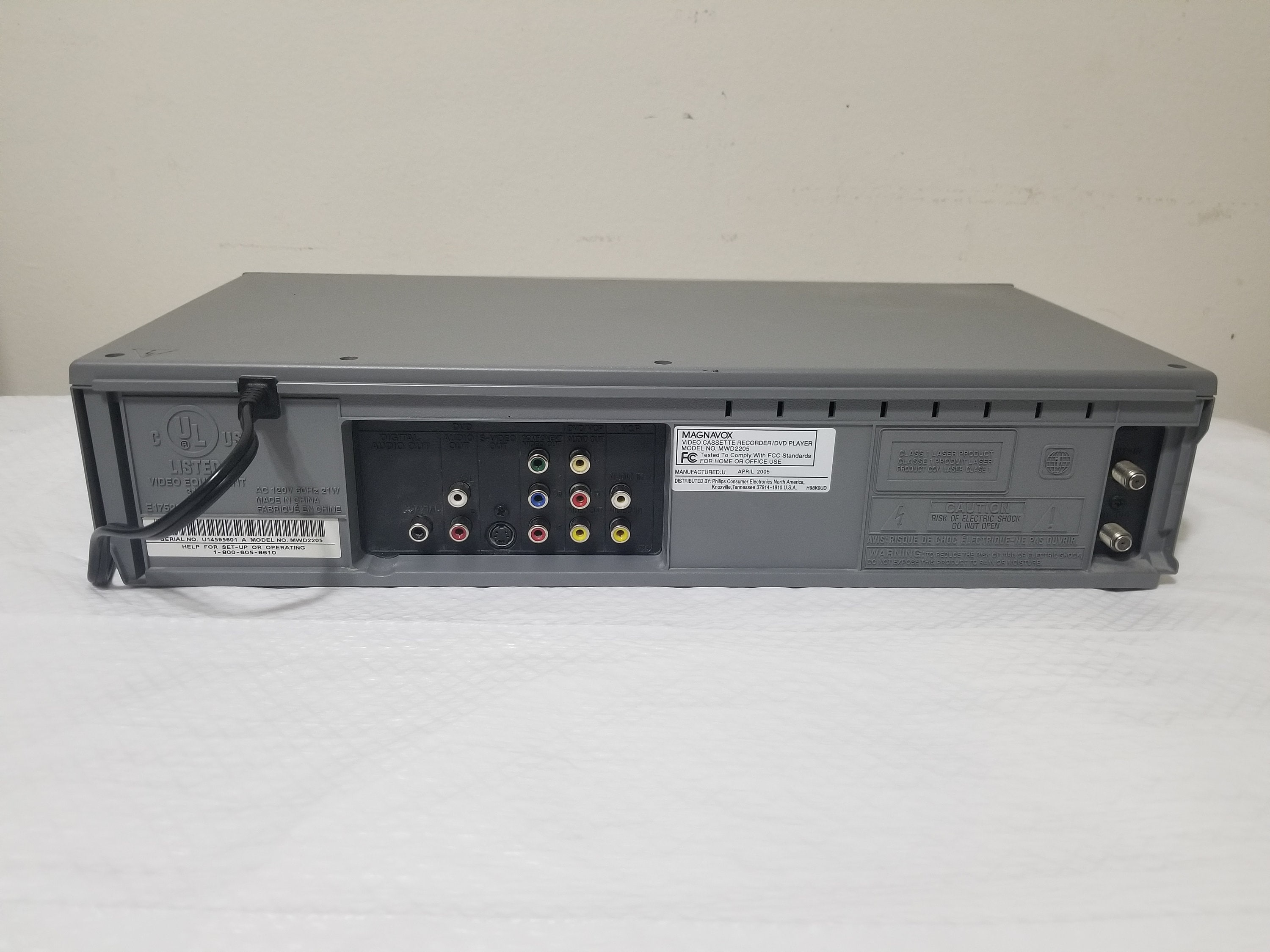 Vhs Player Back