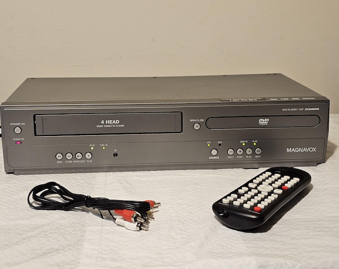 Magnavox Vcr Combo Player VHS DVD CD Video Cassette Recorder & Remote ...