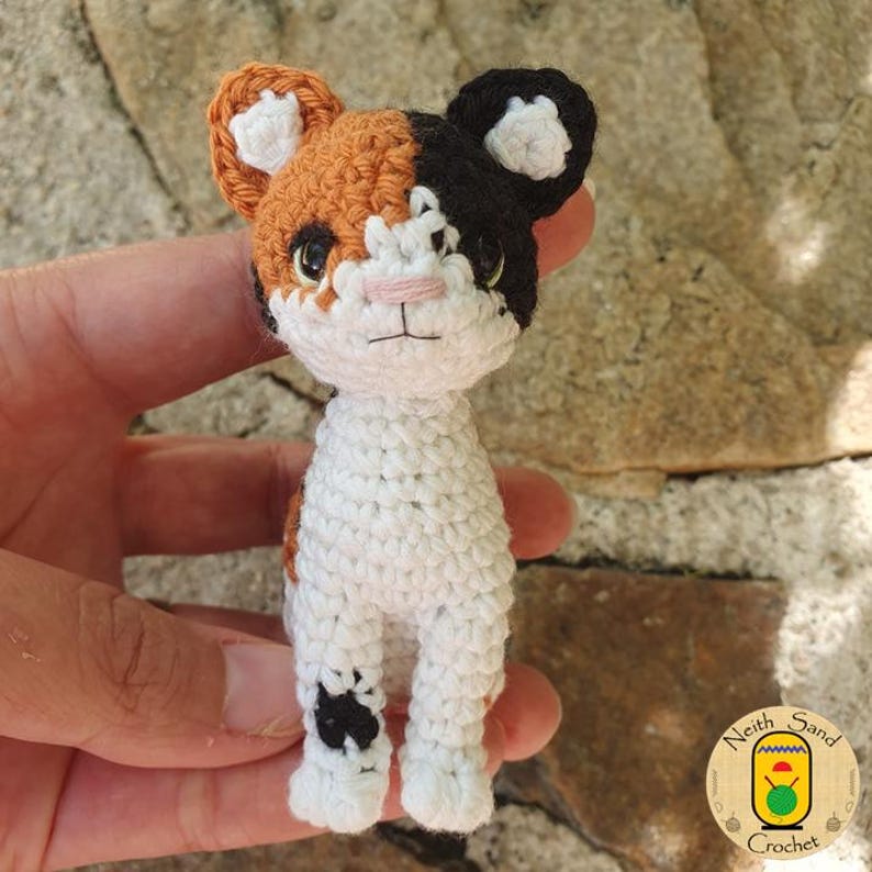 Sabi the Tiny Calico Cat PDF Pattern EN-FR - Etsy