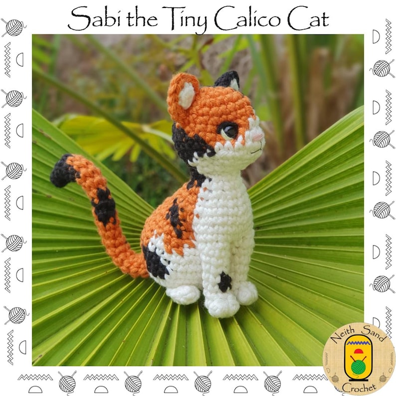 Sabi the Tiny Calico Cat PDF Pattern EN-FR - Etsy