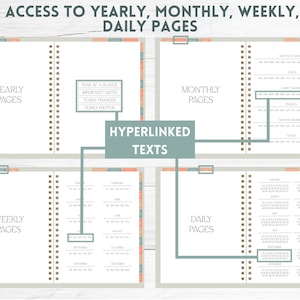 ADHD Hyperlinked Undated Digital Planner for College Organizing ...