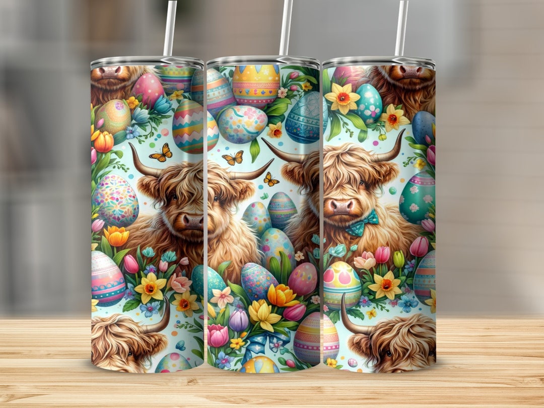 Easter Baby Highland Cow Digital Design File - Etsy
