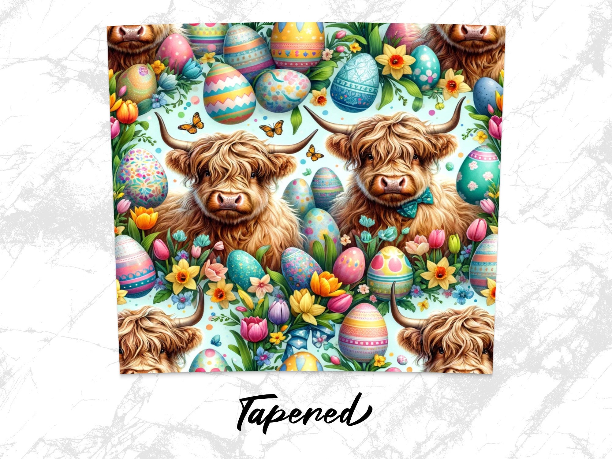 Easter Baby Highland Cow Digital Design File - Etsy