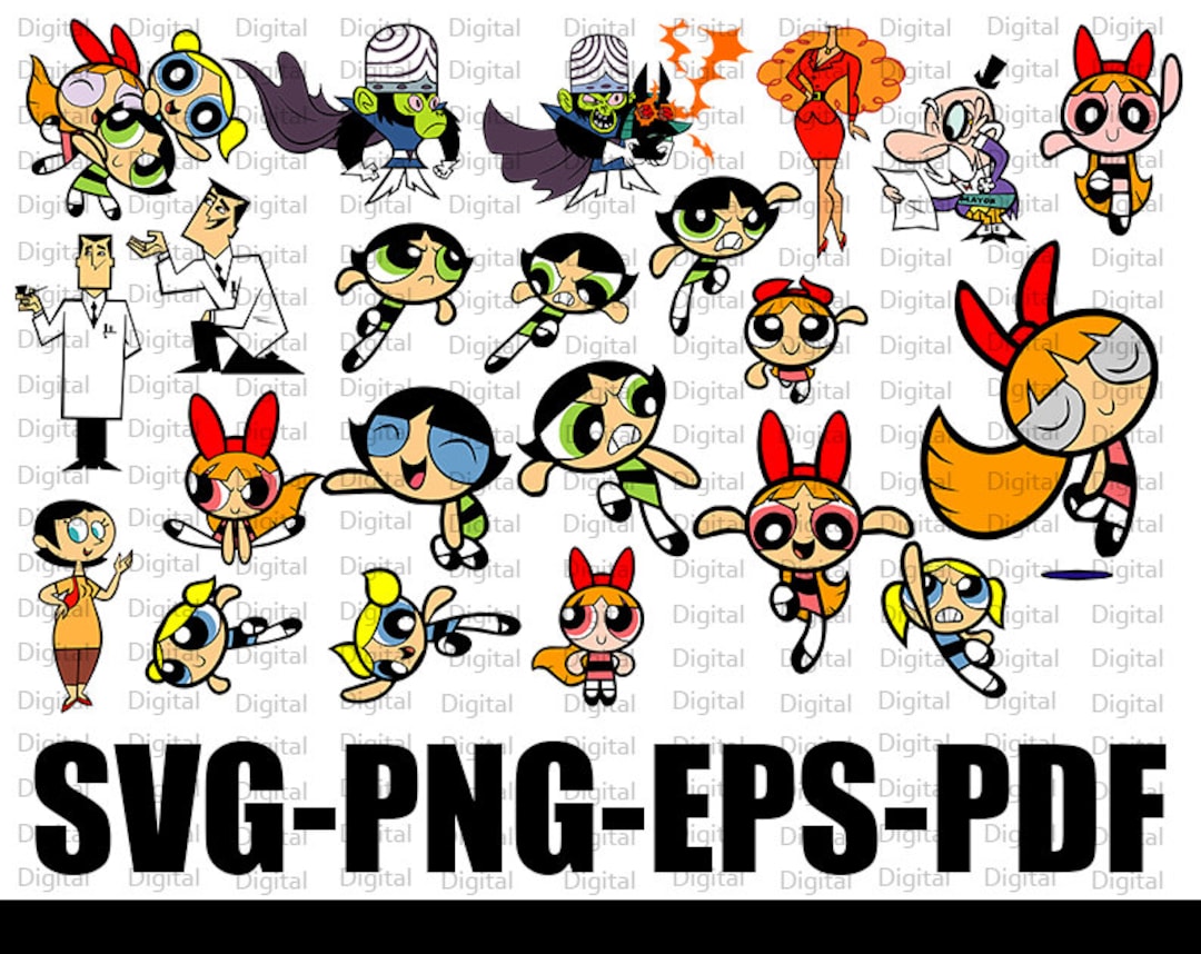 Cartoon SVG Bundle Cartoon Clipart Cartoon Vector Digital - Etsy