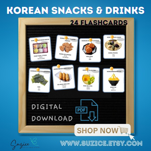 Korean Flashcards - Etsy