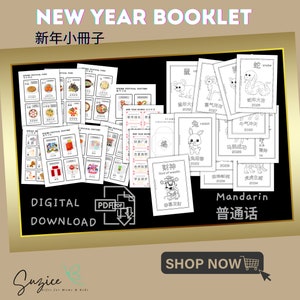 Mandarin Chinese New Year Booklet Learn English Chinese Culture Zodiac ...