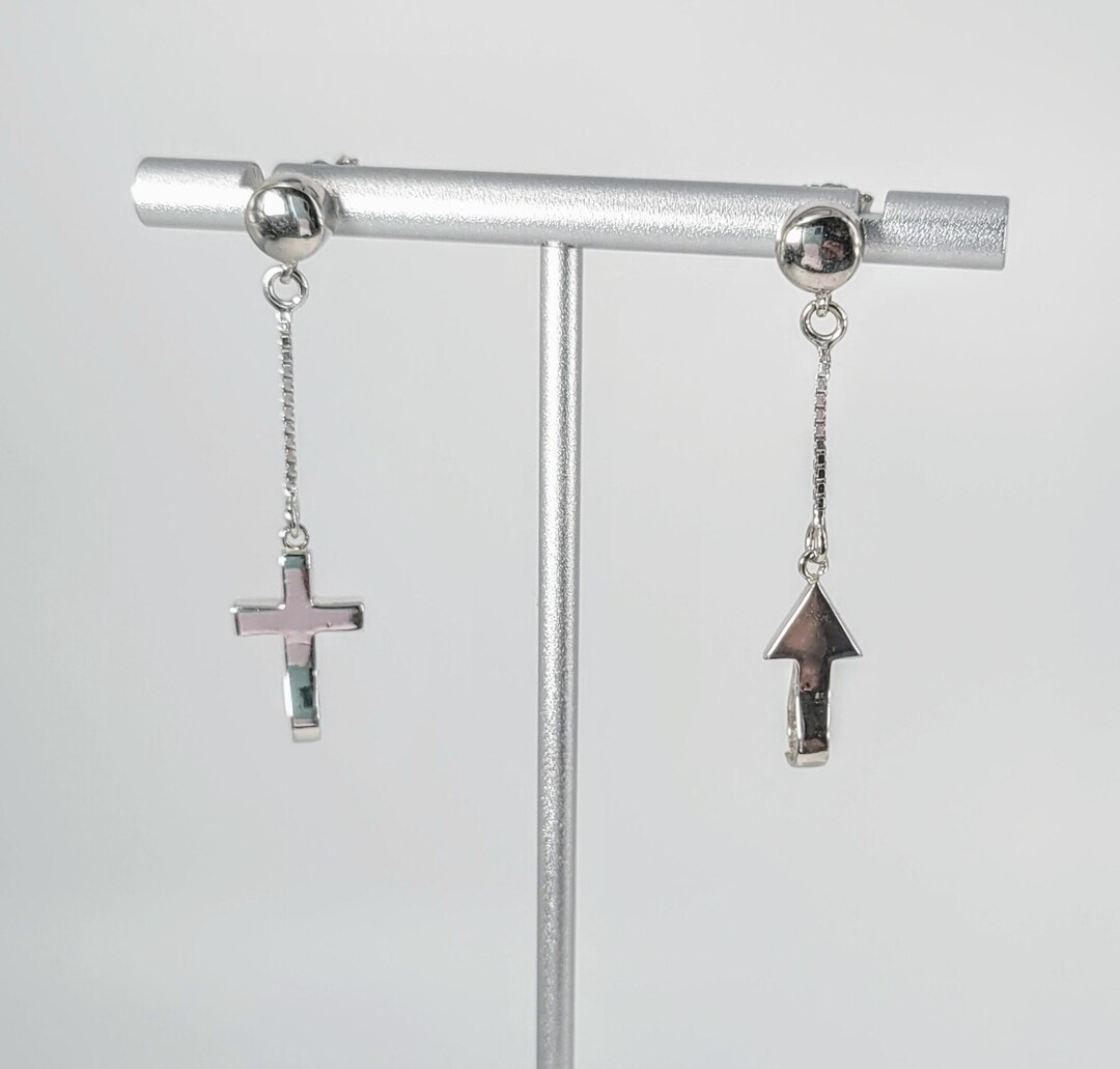 Male Symbols Earring Female Signs Dangling Sterling Silver 925 Unique ...