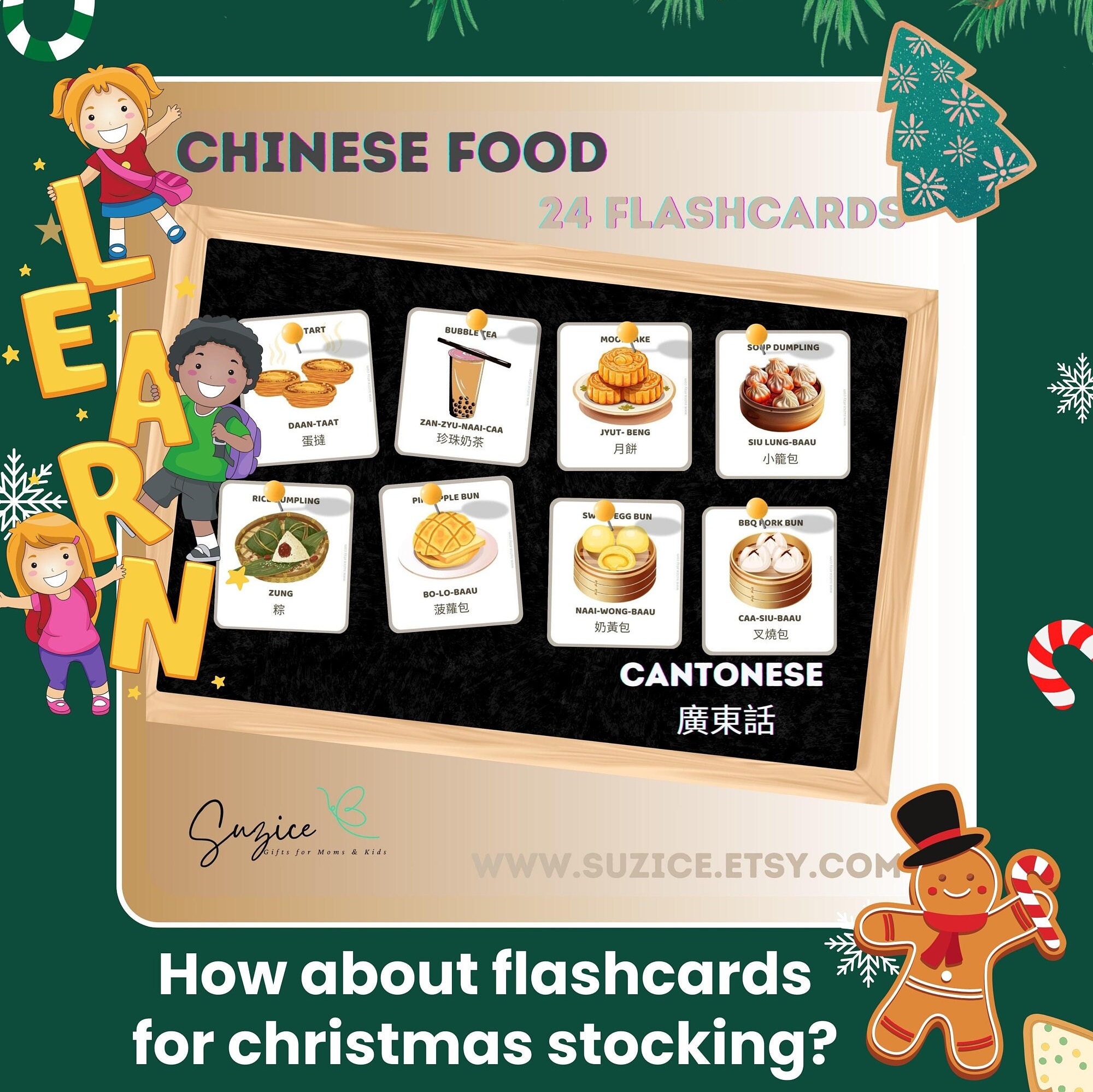Chinese Food Flashcards to Educate Kids Toddlers to Write Read - Etsy ...
