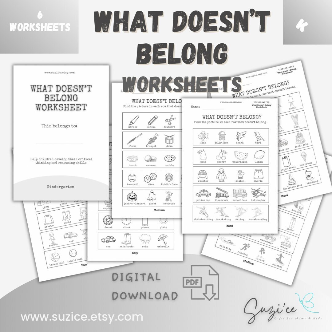 Kindergarten Teacher Worksheets What Doesn’t Belong Learn Vocabulary ...