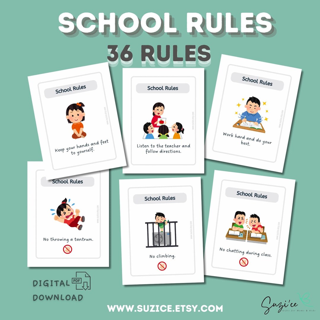 Behaviors in School Flashcards to Teach Your Kids Educational Game ...