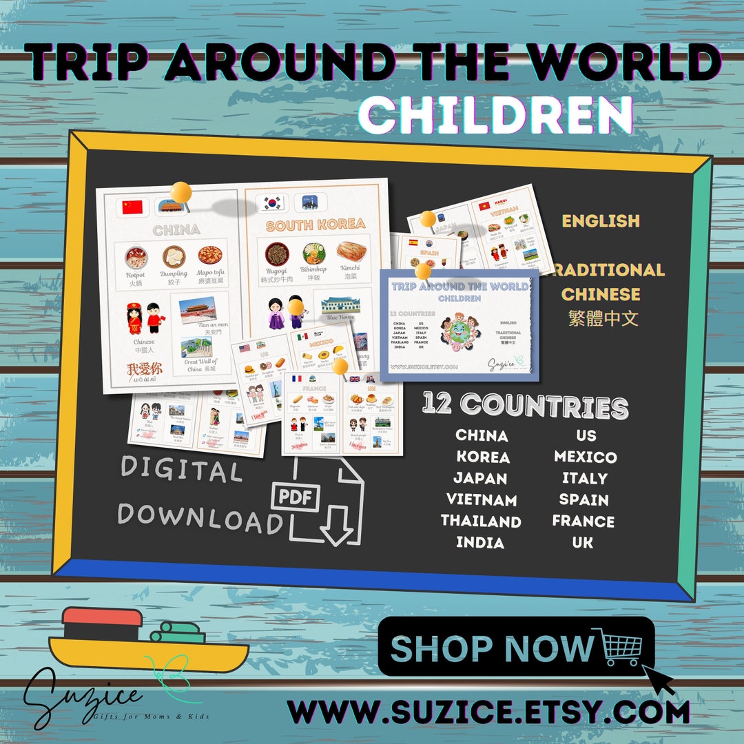 World's Culture for Kids Children Travel Countries Food Landmark Flag ...
