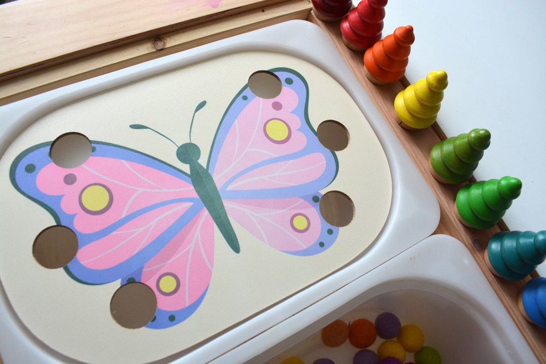 Insert/trofast Plates/flisat MONTESSORI BUTTERFLY Wooden - Etsy