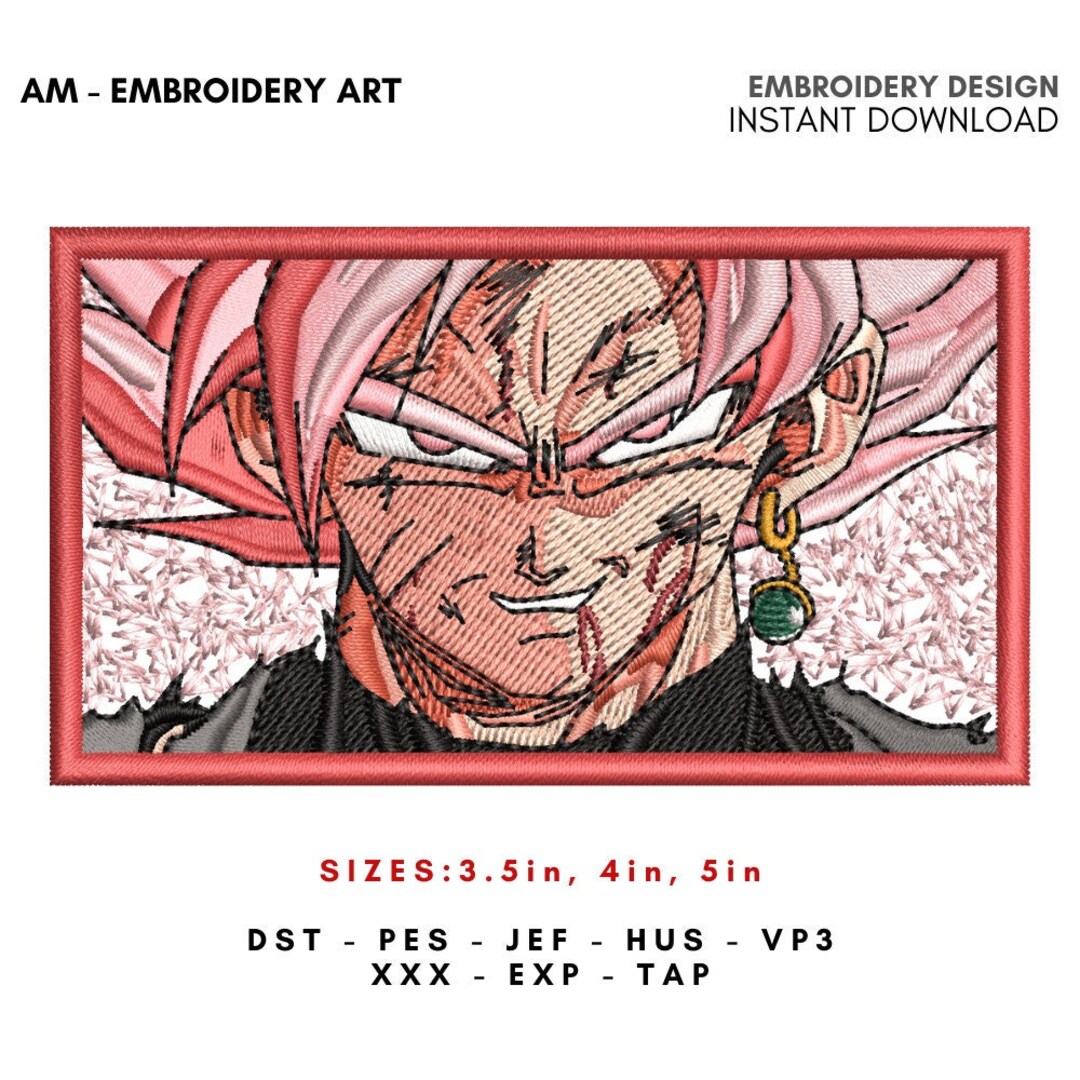 Digital File Embroidery Design Db Black Warrior Rose for DST, PES, JEF ...