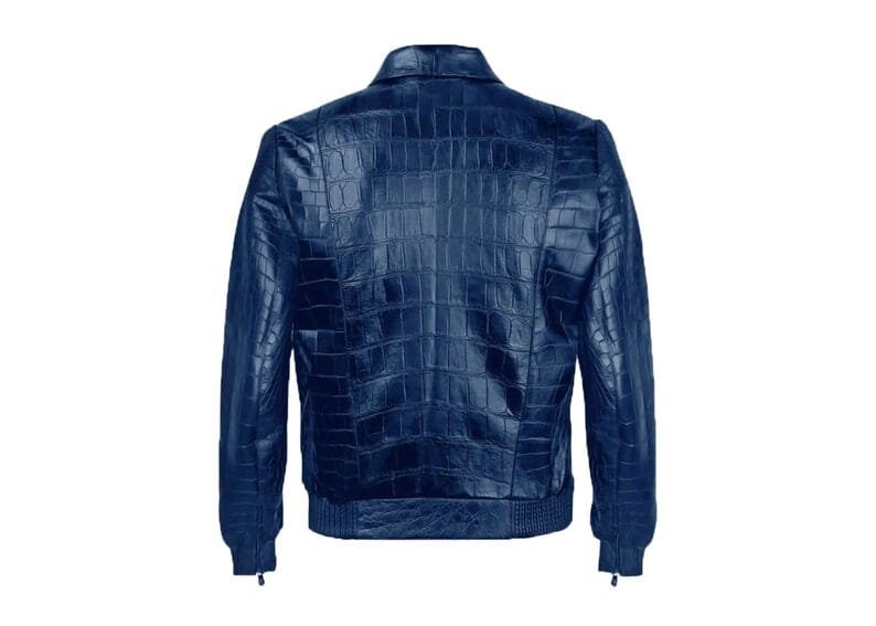Men's Crocodile Embossed Alligator Leather Jacket, Crocodile Jacket ...
