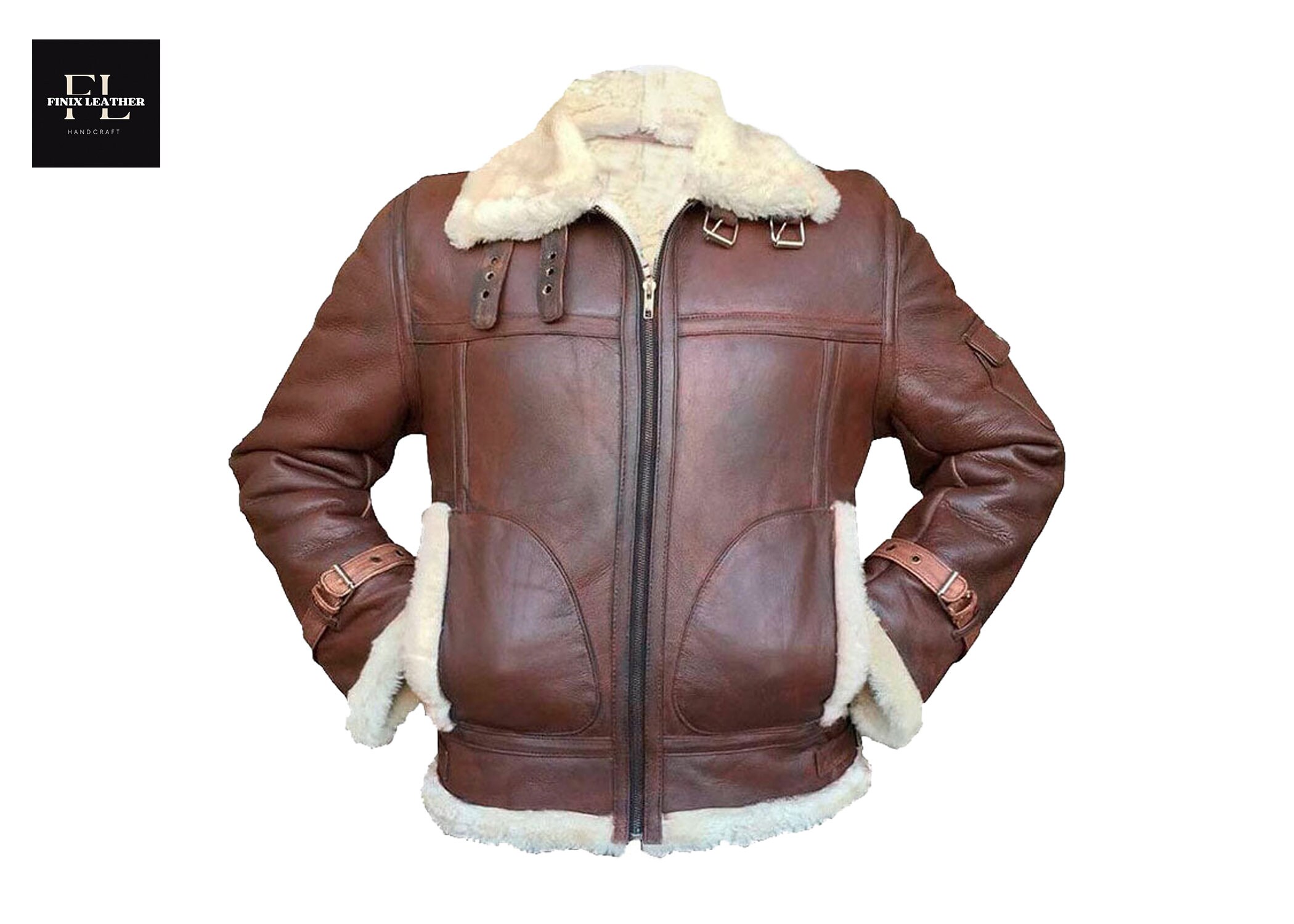 Aviator Jacket Men Brown RAF Aviator B3 Bomber Jacket Real - Etsy