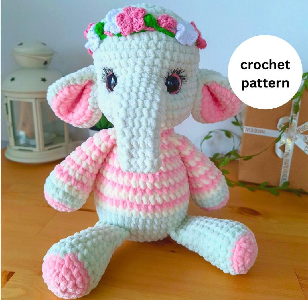 Fancy Elephant Nancy Amigurumi Pattern – Crochet PDF Tutorial in ...