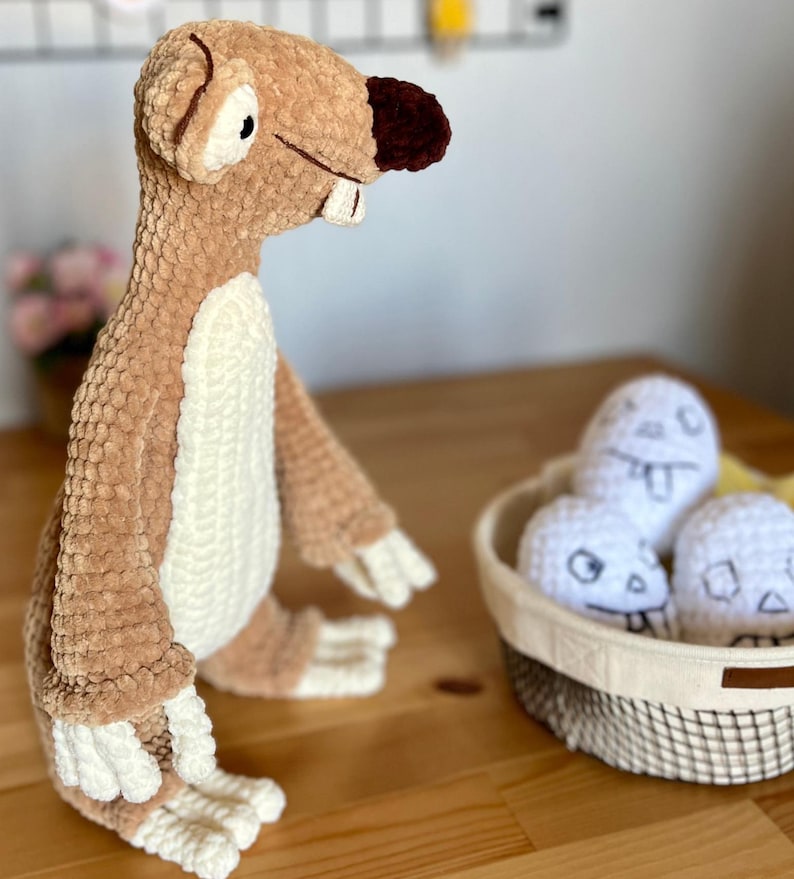 Ice Age SID English Amigurumi Pattern , Sid Amigurumi Tutorial PDF in ...