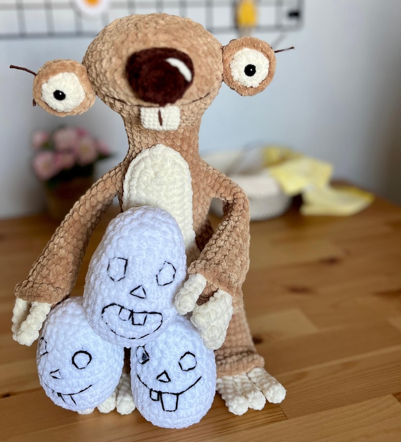 Ice Age SID English Amigurumi Pattern , Sid Amigurumi Tutorial PDF in ...