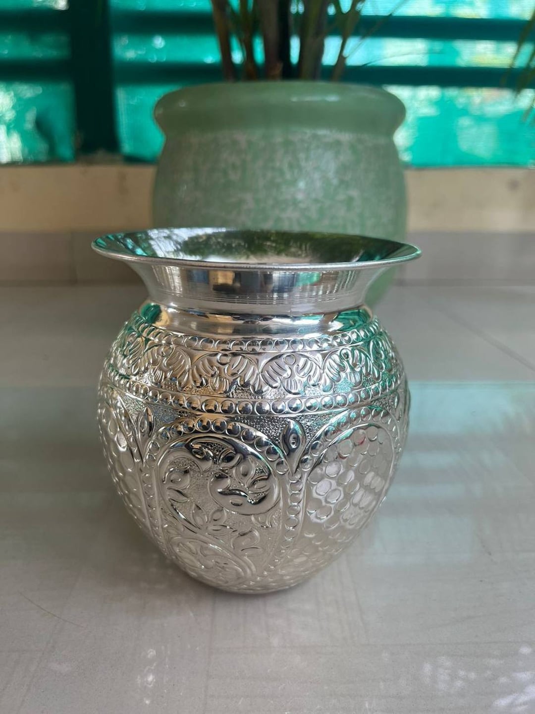 German Silver Kalash Lota: Temple Pooja Accessories, Mini Pot - Etsy