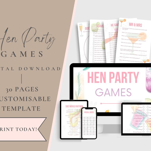 Hen Do Quiz - Etsy