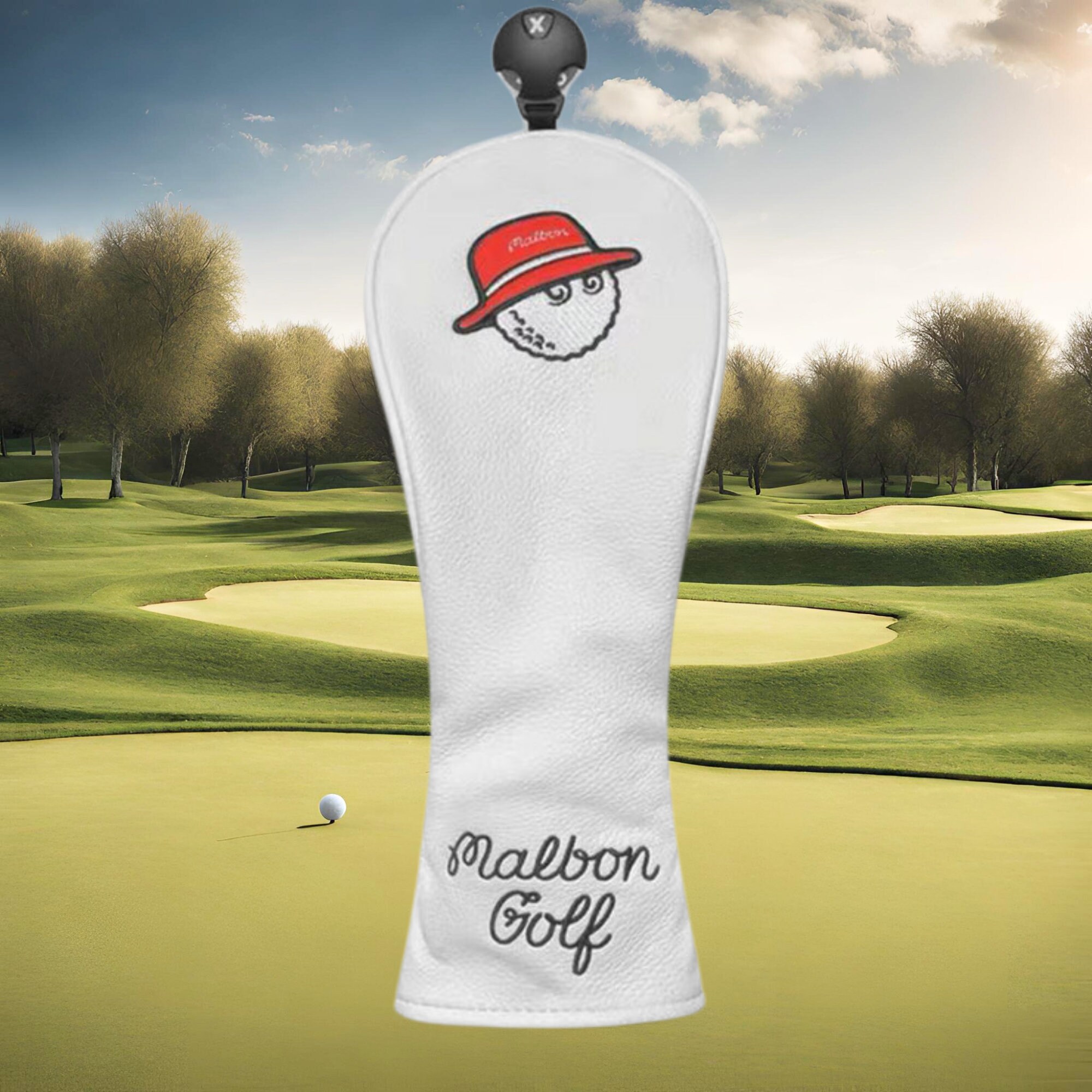 White Cute Golf Headcover Set, Golf Club Cover for Driver, Fairway ...