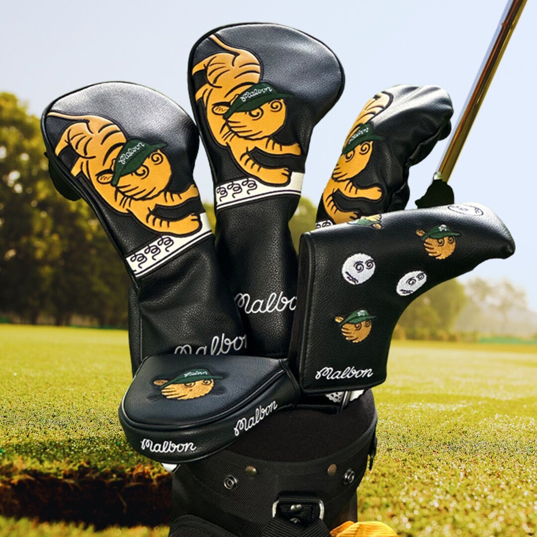 Cat Golf Headcover Set, Golf Club Cover for Driver, Fairway, Hybrit ...