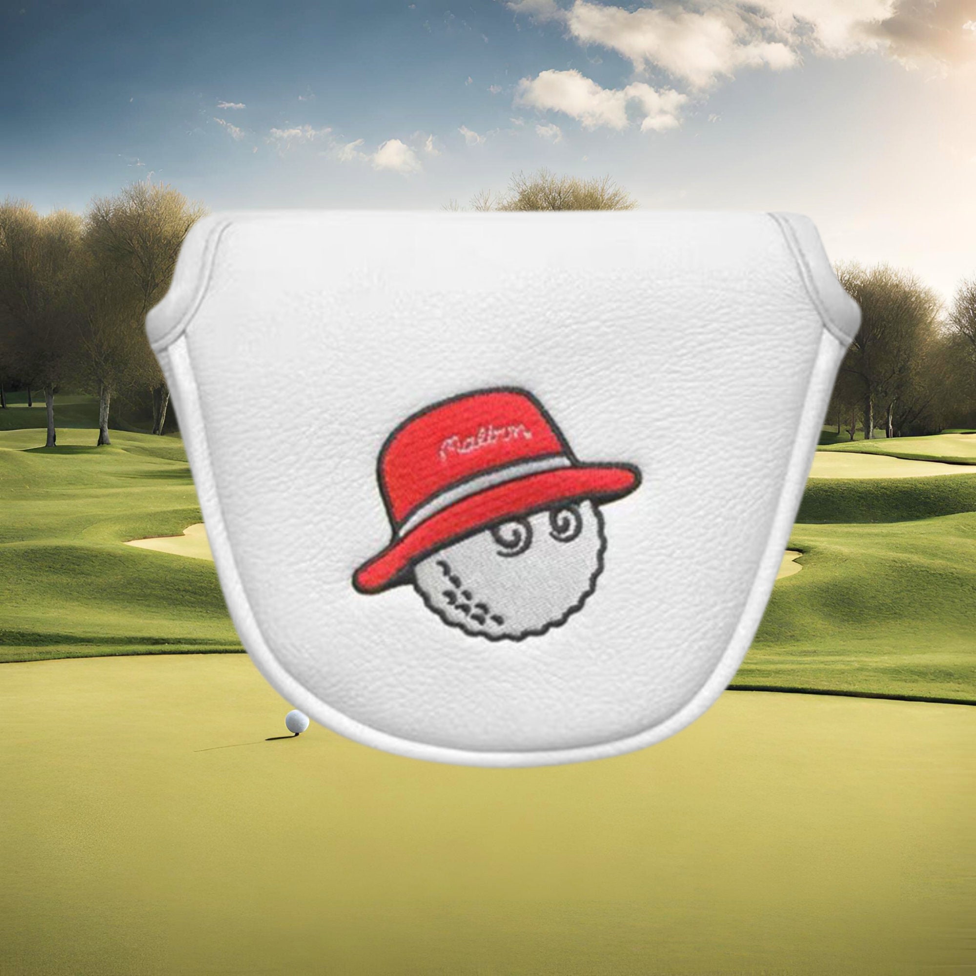 White Cute Golf Headcover Set, Golf Club Cover for Driver, Fairway ...