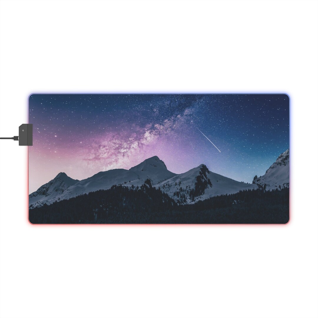 Shooting Star Mountain View Design LED Gaming Mouse Pad - Etsy