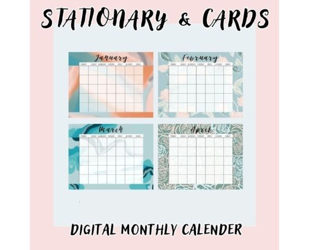 Monthly Overview Calendar 12-page Yearly Planner Printable A4 Calendar ...