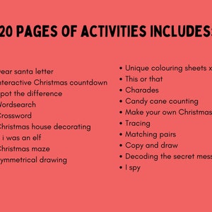 ULTIMATE CHRISTMAS KIDS Activity Pack - Etsy UK