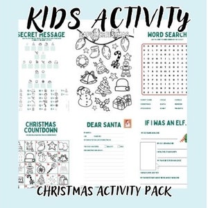 ULTIMATE CHRISTMAS KIDS Activity Pack - Etsy UK