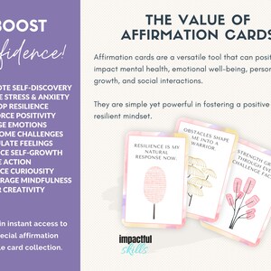 Empowerment Affirmation Cards for Adults, Overcome Challenges, 50-card ...