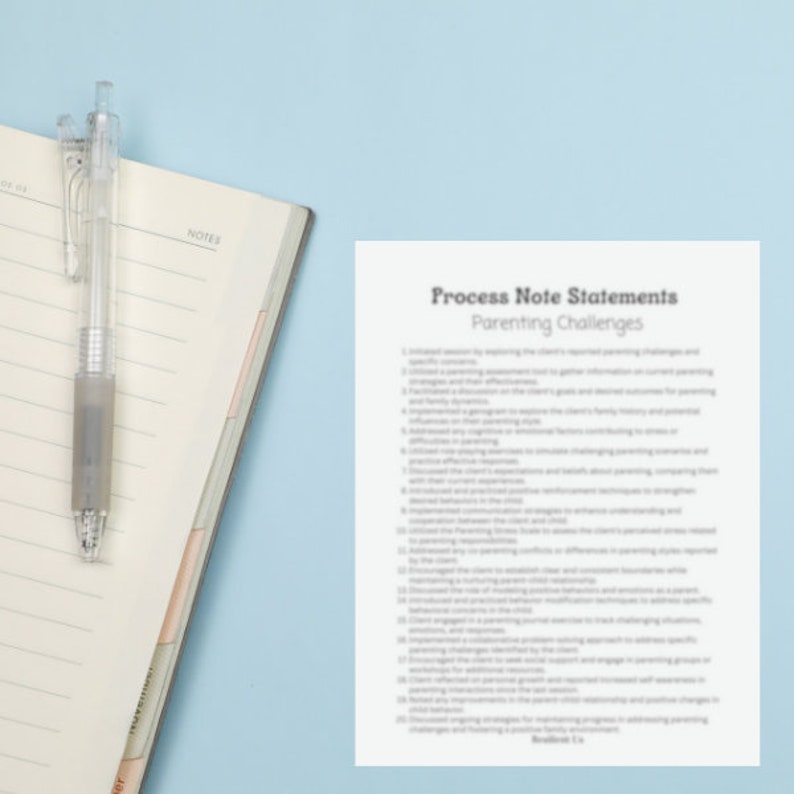 Therapy Process Note Statements: 760+ Clinical Phrases for Therapists ...