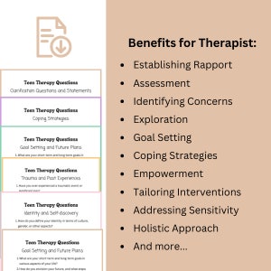 Teen Therapy Questions for Clients, Therapy Verbiage, Counseling ...