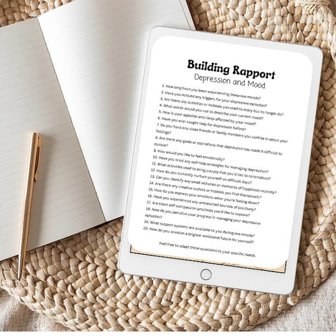 Therapist Client Rapport Questions: Counseling Cheat Sheet (PDF ...