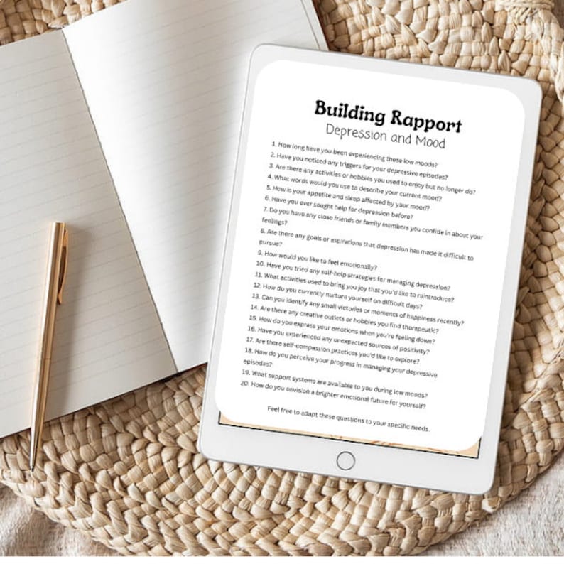 Therapist Client Rapport Questions: Counseling Cheat Sheet (PDF ...