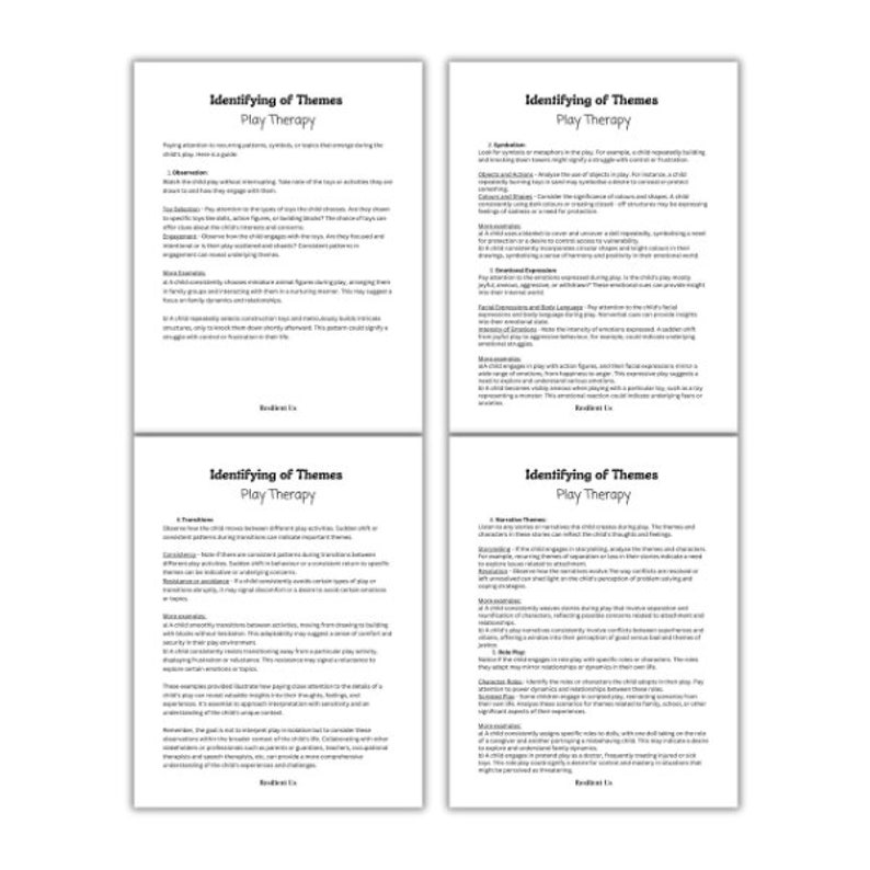 Play Therapy Themes Guide: Therapist Tool (digital Download) - Etsy