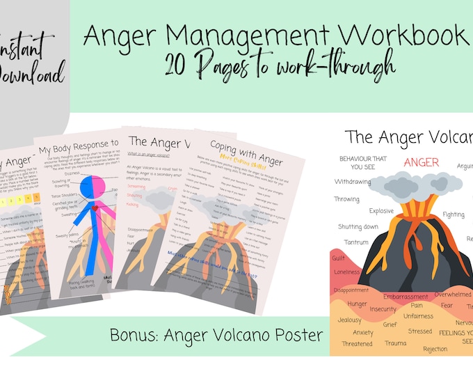 Anger Management Workbook for Kids, Anger Worksheets for Kids ...