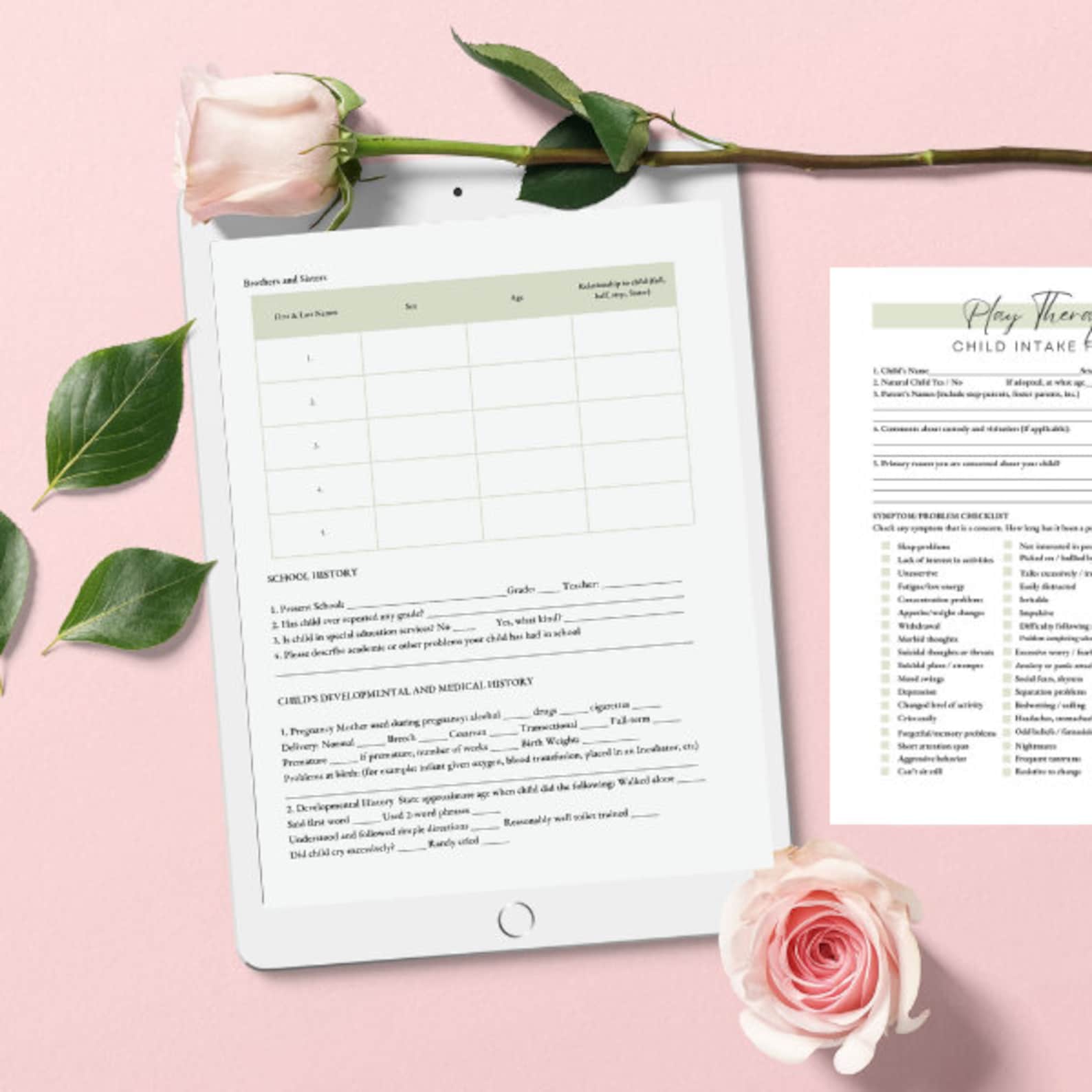 Child Play Therapy Intake Form Template – PDF for Therapists ...