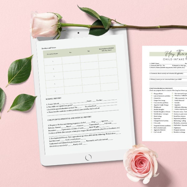 Child Play Therapy Intake Form Template – PDF for Therapists ...
