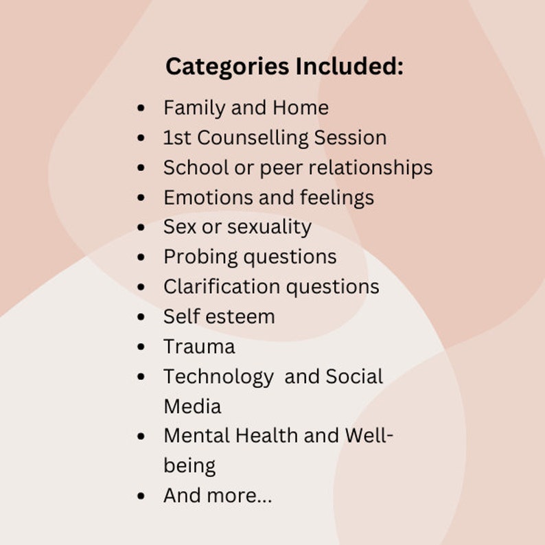 Teen Therapy Questions Cheat Sheet | Essential Counseling Conversation ...