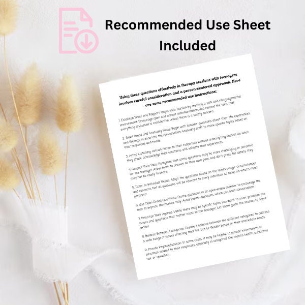 Teen Therapy Questions for Clients, Therapy Verbiage, Counseling ...
