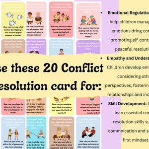 Conflict Resolution Cards for Kids, Restorative Justice Tool, Social ...