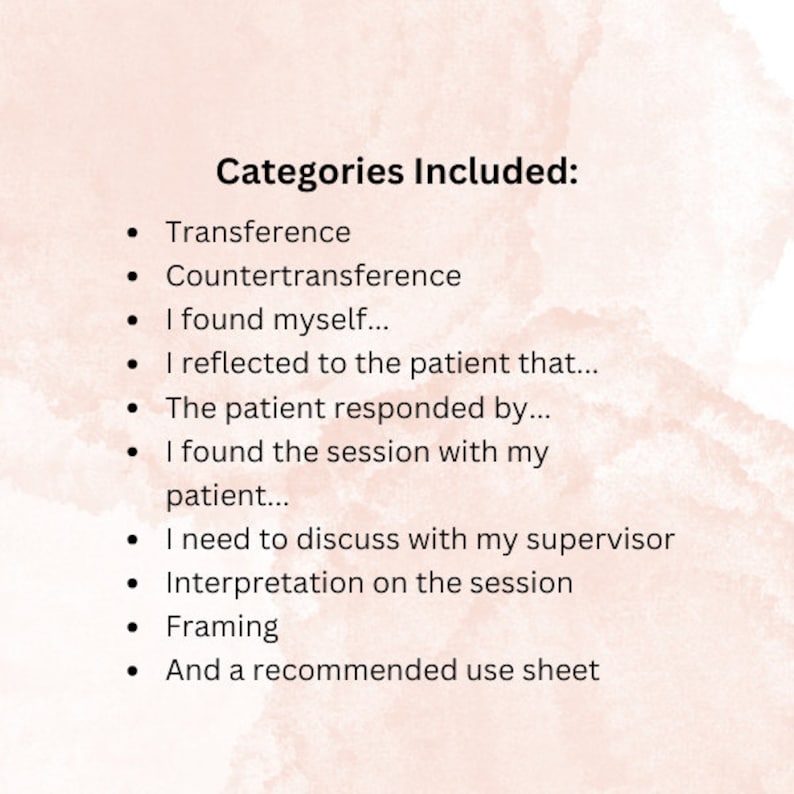 Psychotherapy Process Note Cheat Sheet: Therapy Tool (PDF Download) - Etsy
