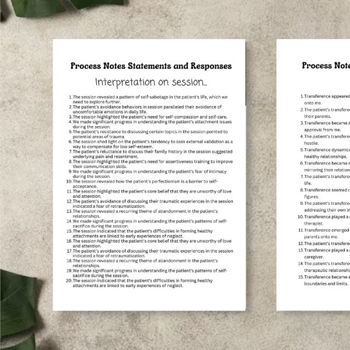 Psychotherapy Process Note Cheat Sheet: Therapy Tool (PDF Download) - Etsy