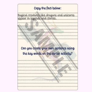 Mythical Creatures Cursive Handwriting Booklet | Fun Handwriting ...