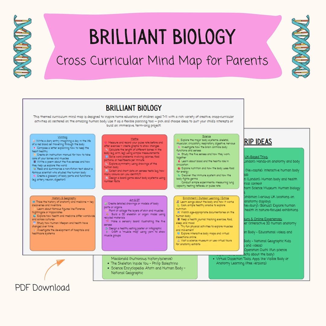 Human Body Curriculum Mind Map, Biology Lesson Plan, Kids Science ...